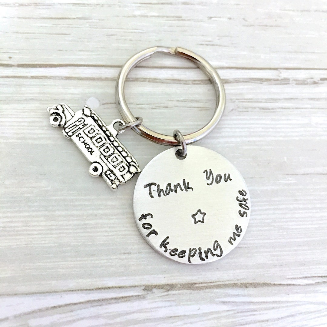School Bus Keychain, Driver Keychain, School Bus Driver Gift, End of ...