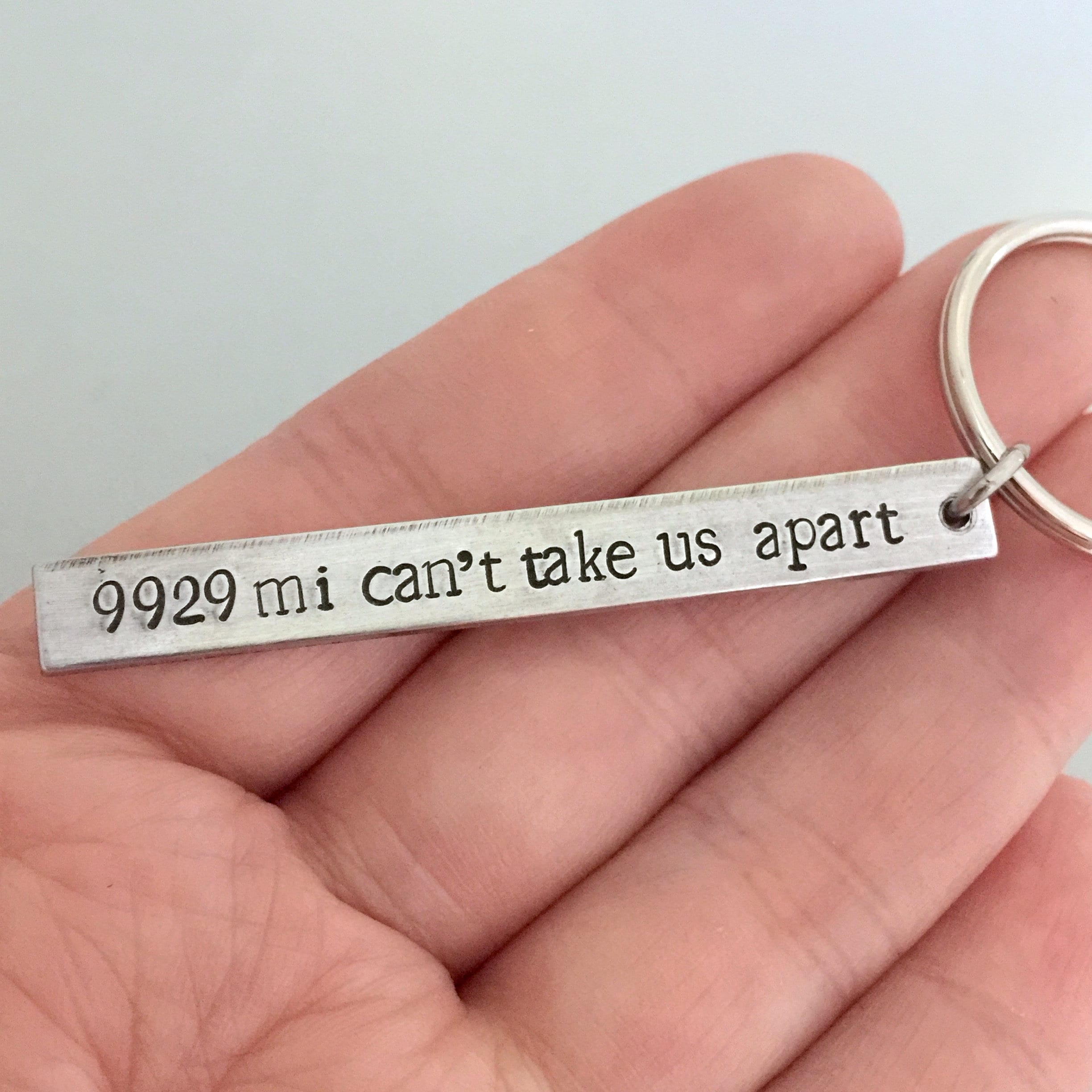 Double Sided Long Distance Keychain Boyfriend Gift | Etsy