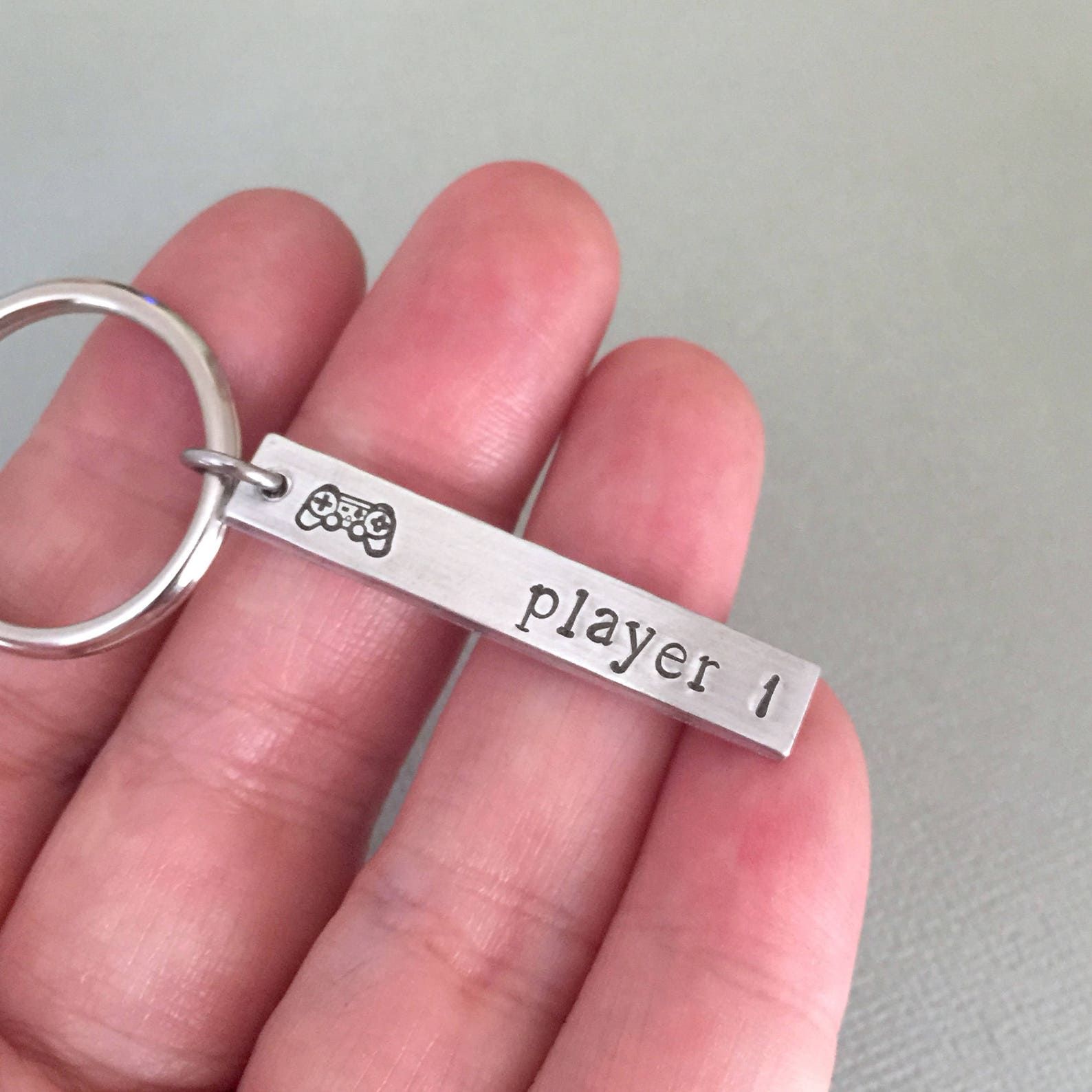 Double Sided Player 1 Player 2 Keychain Gamer Keychain Best | Etsy