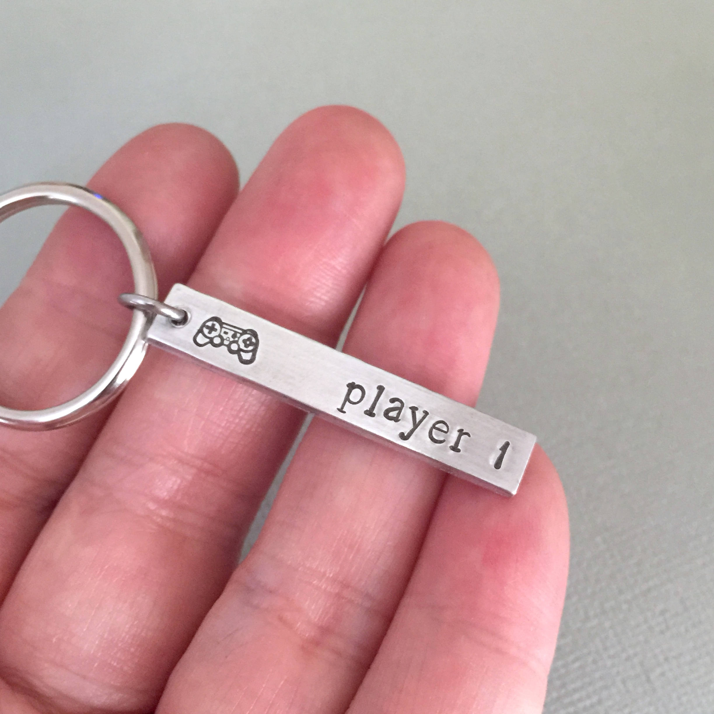 Double Sided Player 1 Player 2 Keychain, Gamer Keychain, Best Friend ...