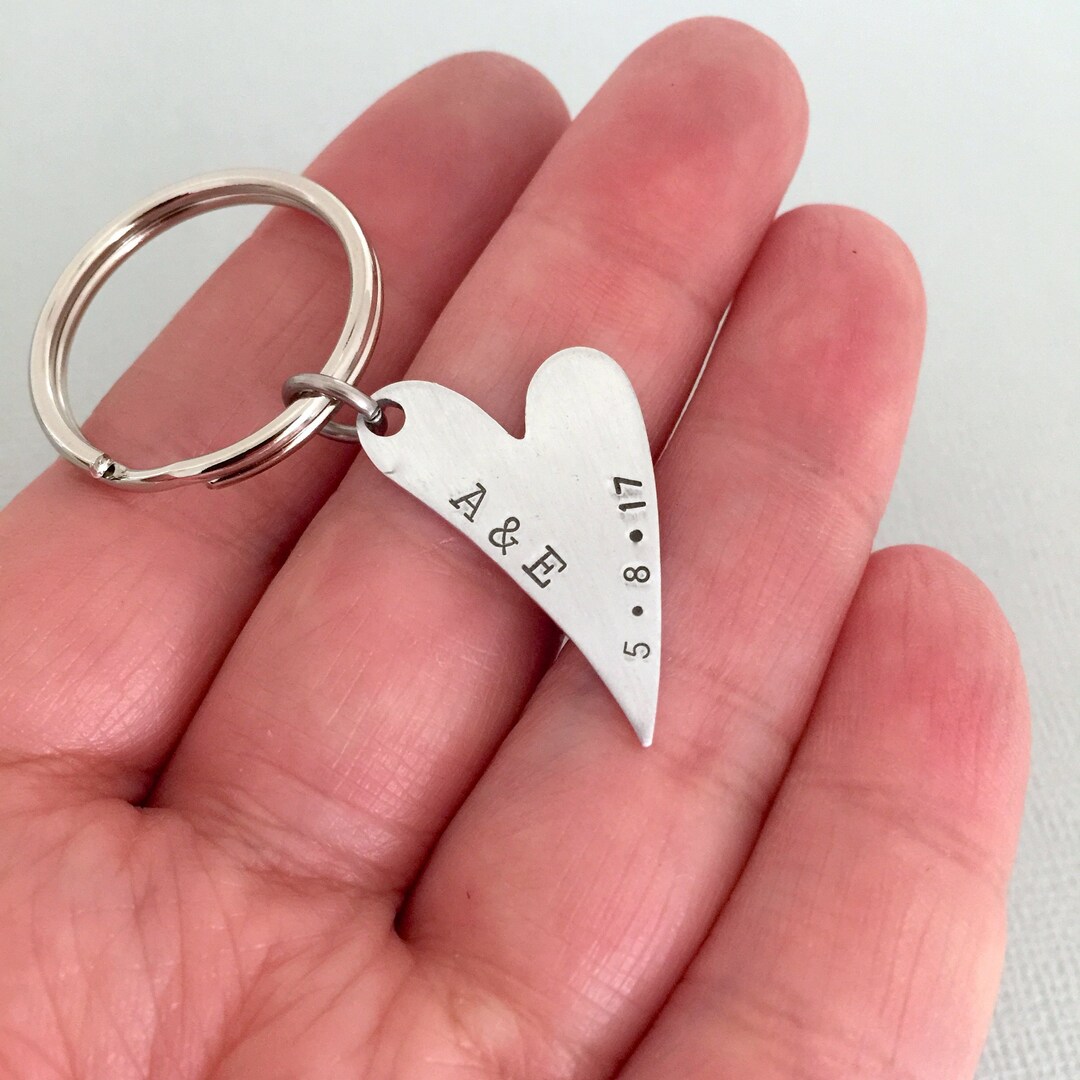 Small Anniversary Keychain, Gift for Her, Gift for Him, Boyfriend ...