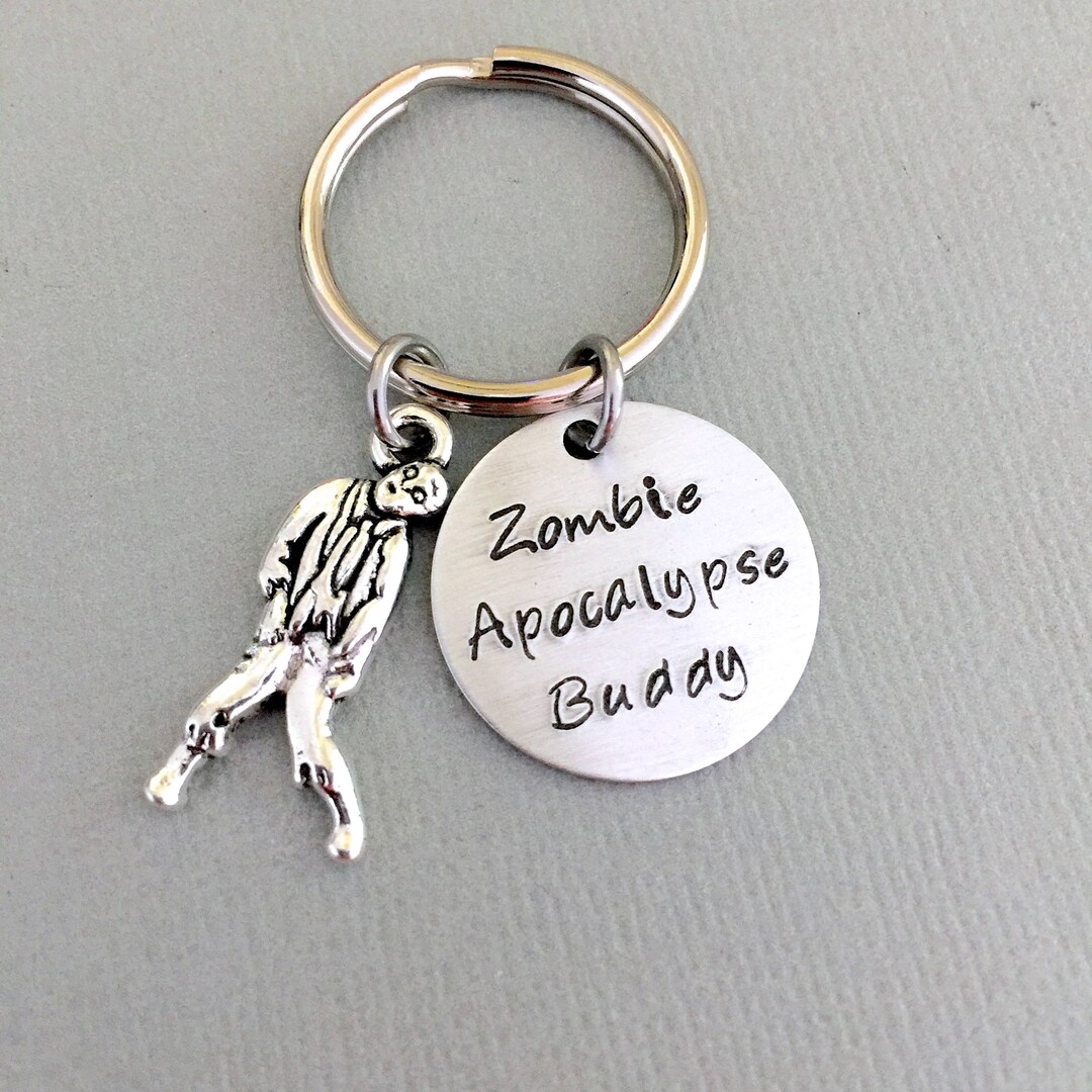 Zombie Apocalypse Keychain, Zombie Keychain, Gift for Him, Boyfriend ...
