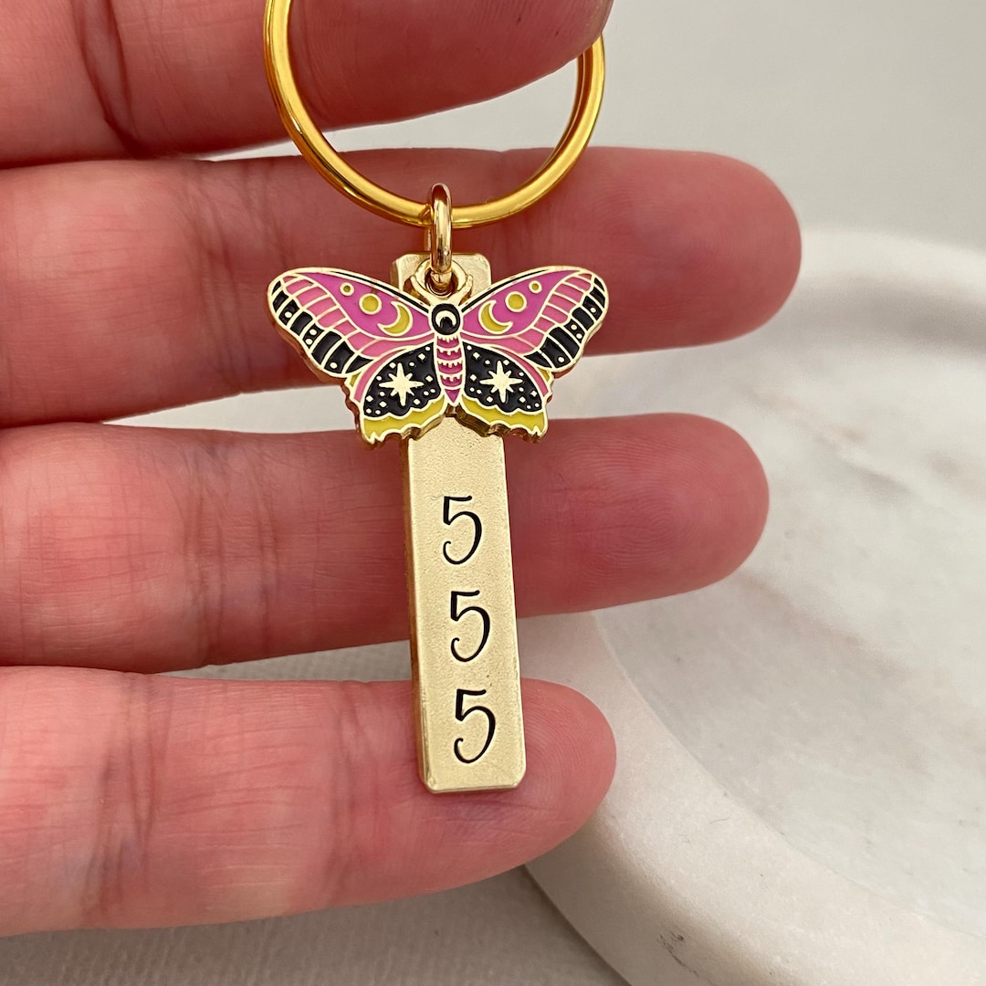 Double Sided Angel Numbers Keychain, Lucky Number, Protection Keyring ...