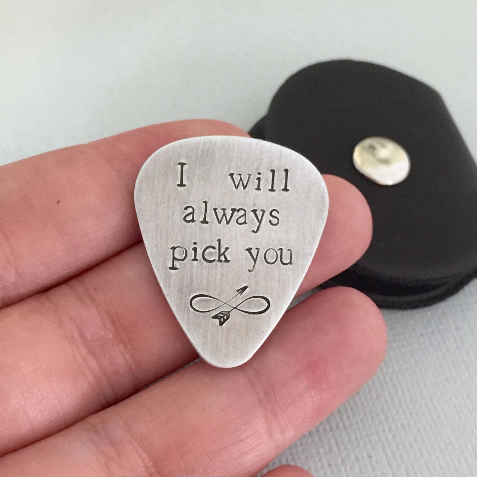 Double Sided I Will Always Pick You Guitar Pick Anniversary | Etsy