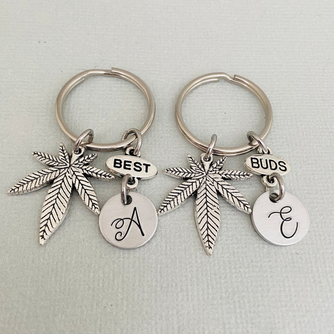 Set of Best Buds Keychain, Best Friends Gift, Sisters Keyring, BFF Gift ...