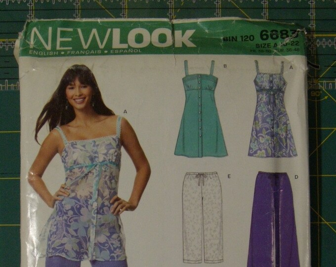 Sewing Pattern New Look 6683 Size US 10-22 Dress Top Pants - Etsy