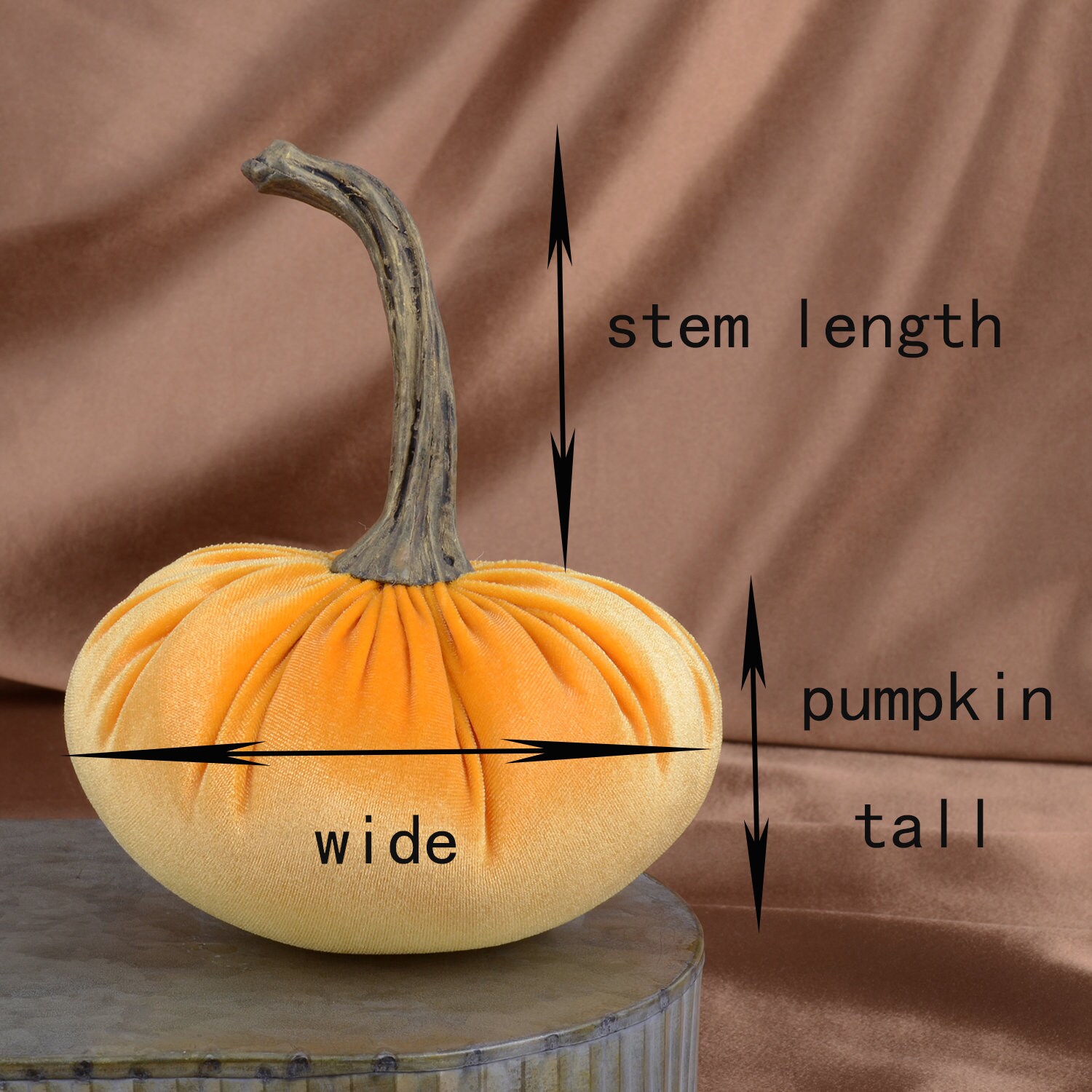 Velvet Pumpkins4 Piecesbeige Velvet Pumpkinwedding | Etsy