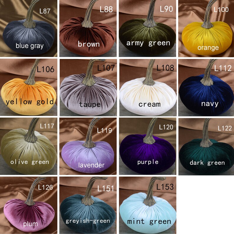 Velvet Pumpkins2 Piecesyou Choose the Colorfall Wedding | Etsy