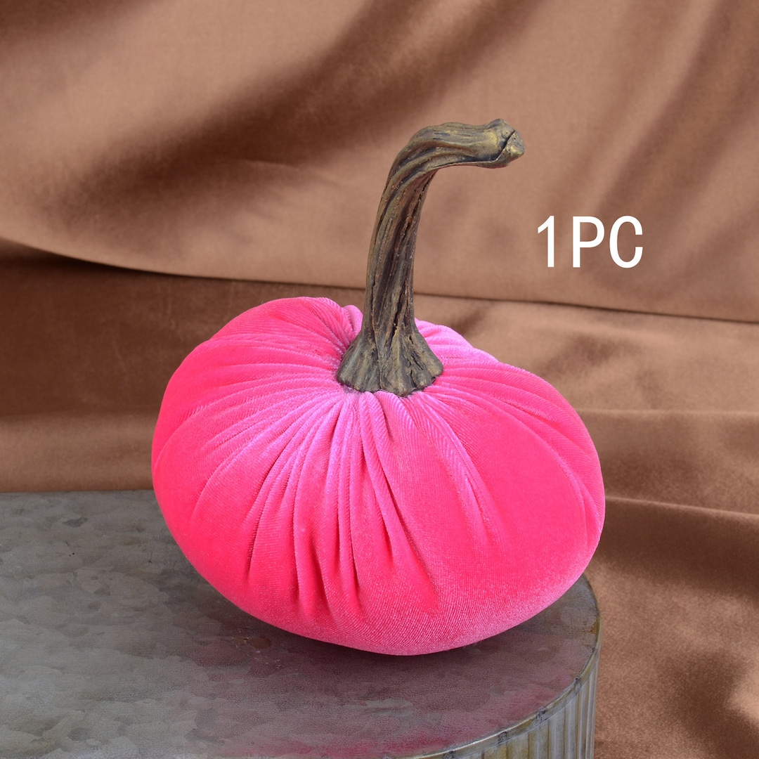 Rose Pink Velvet Pumpkin: Chic Autumn Wedding Decor - Etsy