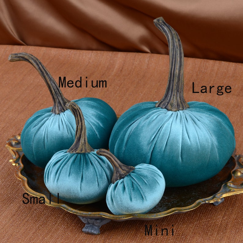 Velvet Pumpkins2 Pieces Mint Velvet Pumpkin Fall Wedding - Etsy