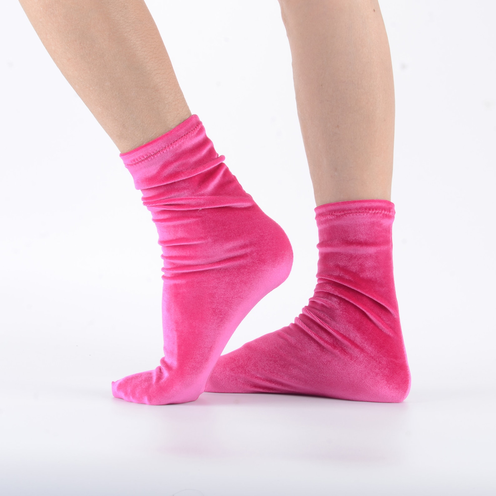 Magenta Velvet Sockswomen Socks Handmade Velvet Sockssoft - Etsy