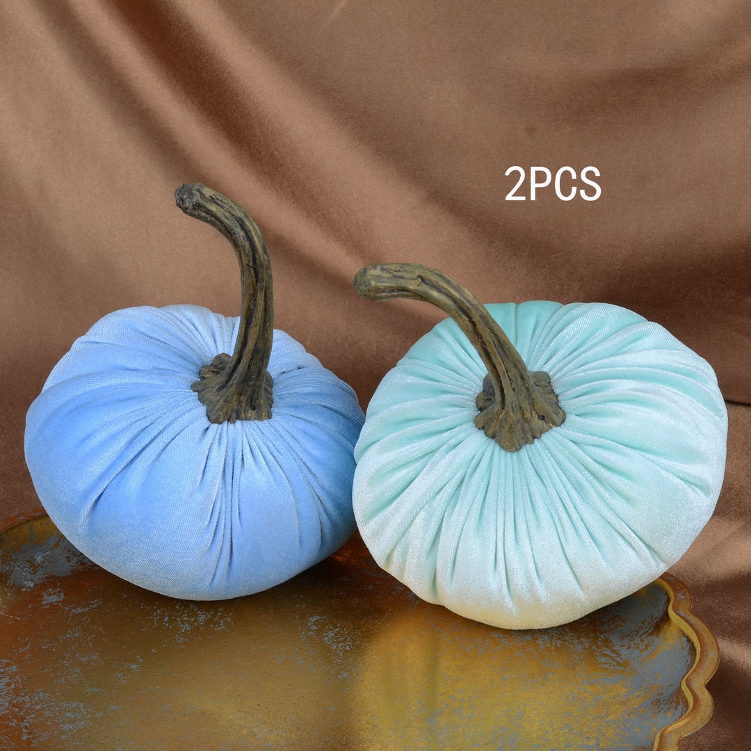 Mint Velvet Pumpkins (2 Pieces): Chic Fall Wedding Decor - Etsy
