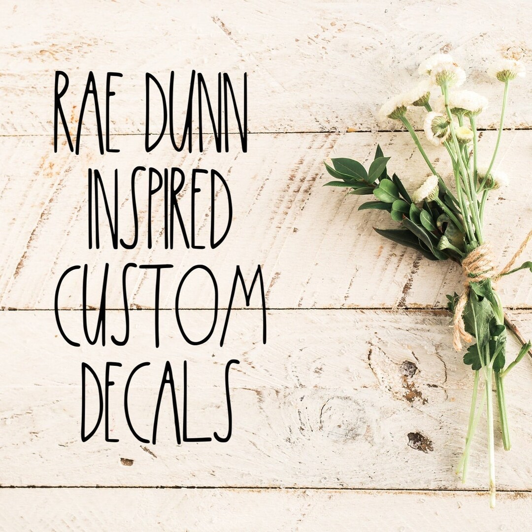 Rae Dunn Inspired Decals, Rae Dunn Decals, Custom, Personalized Decal ...