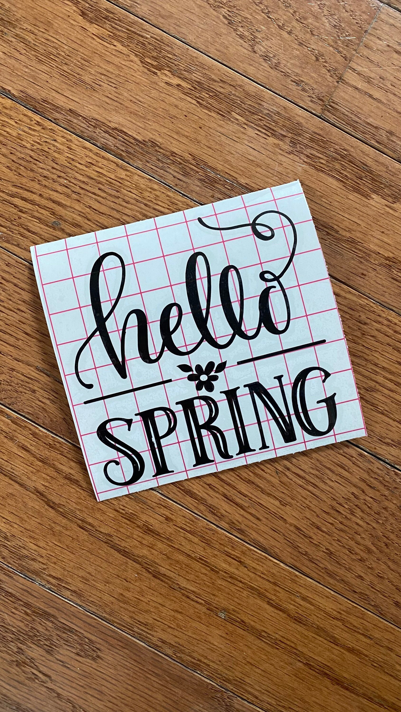 Hello Spring Decal Springtime Decal Spring Decor DIY - Etsy