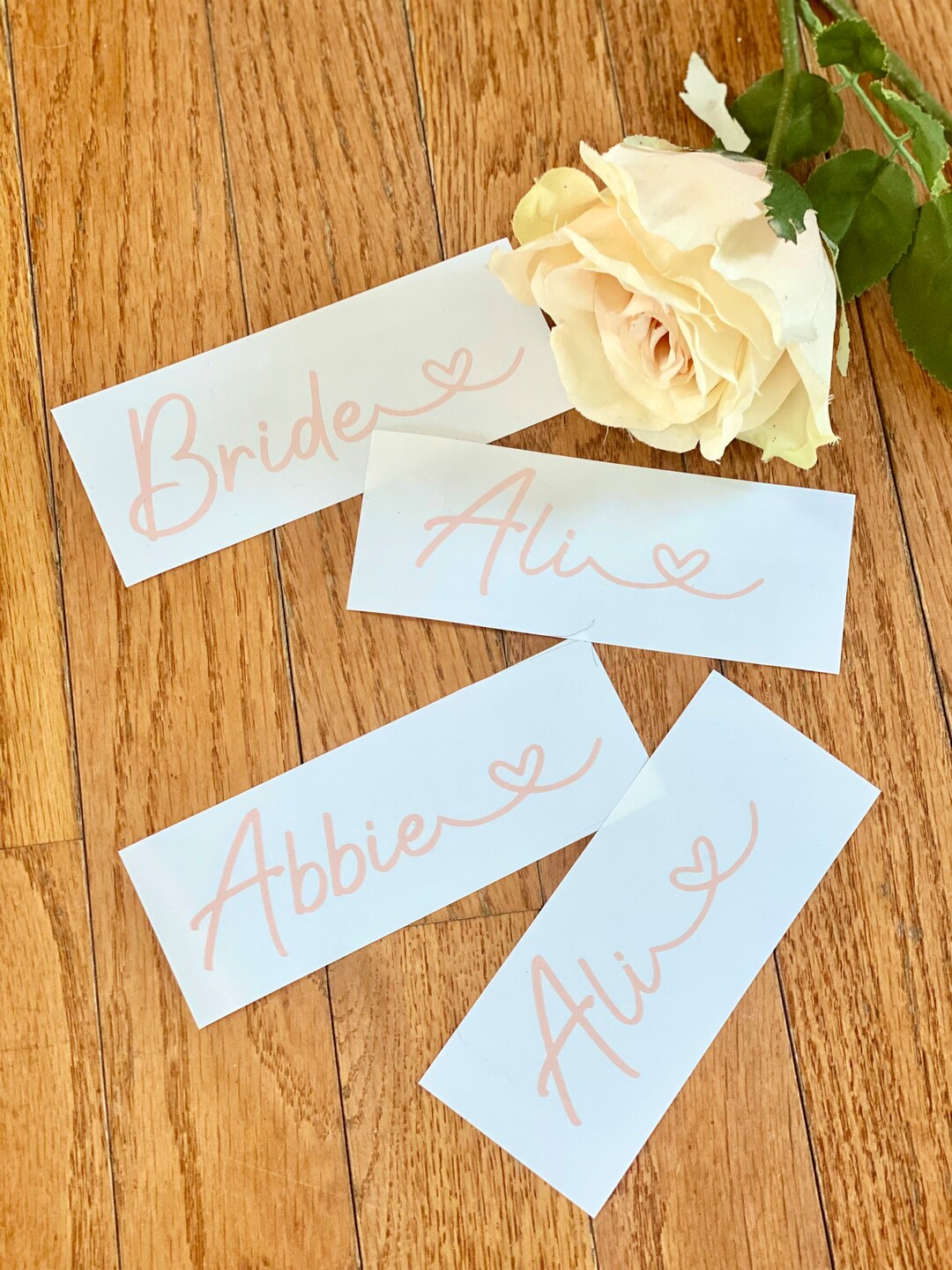 Heart Name Decal, Bridesmaid Proposal, Wedding Favors, Bridesmaid ...