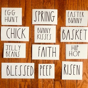 Easter Decals, Easter Egg Labels, Rae Dunn, Farmhouse, Kitchen Decal ...