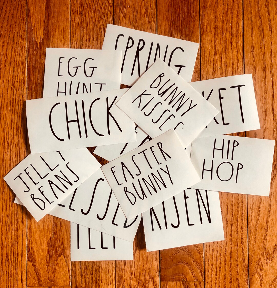 Easter Decals, Easter Egg Labels, Rae Dunn, Farmhouse, Kitchen Decal ...