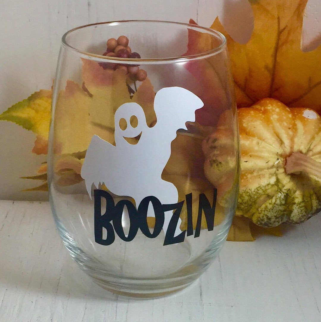 Halloween Wine Glass Ghost Wine Glass - Etsy