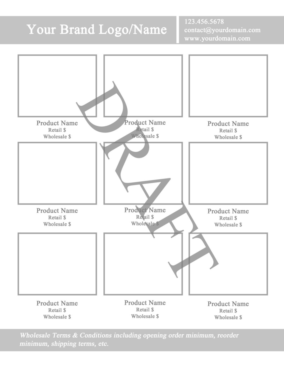 Shades of Grey White Line Sheet Instant Download Template by - Etsy