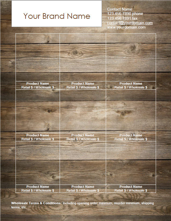 Microsoft Word Line Sheet Instant Download Template Walnut Chic by ...