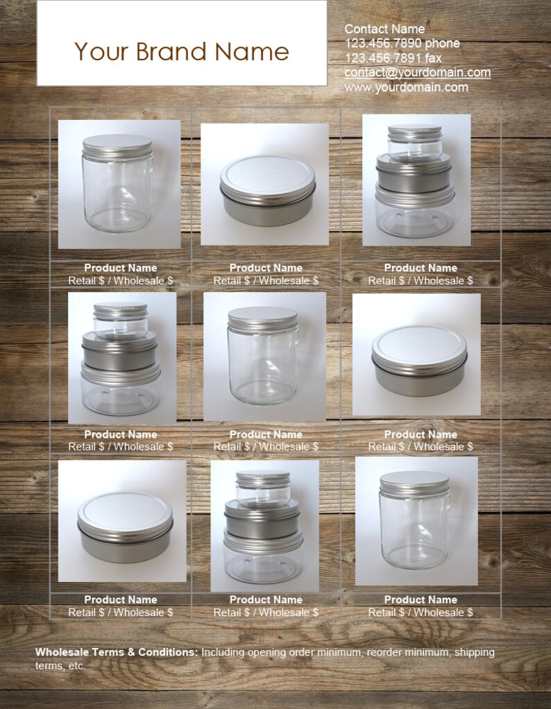 Walnut Chic Microsoft Word Line Sheet Instant Download Template by ...