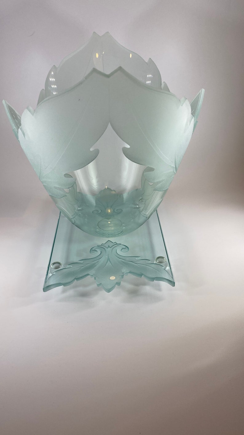 1990'S Robert Guenther and George Luna Studio Art Glass Oval Bowl With ...