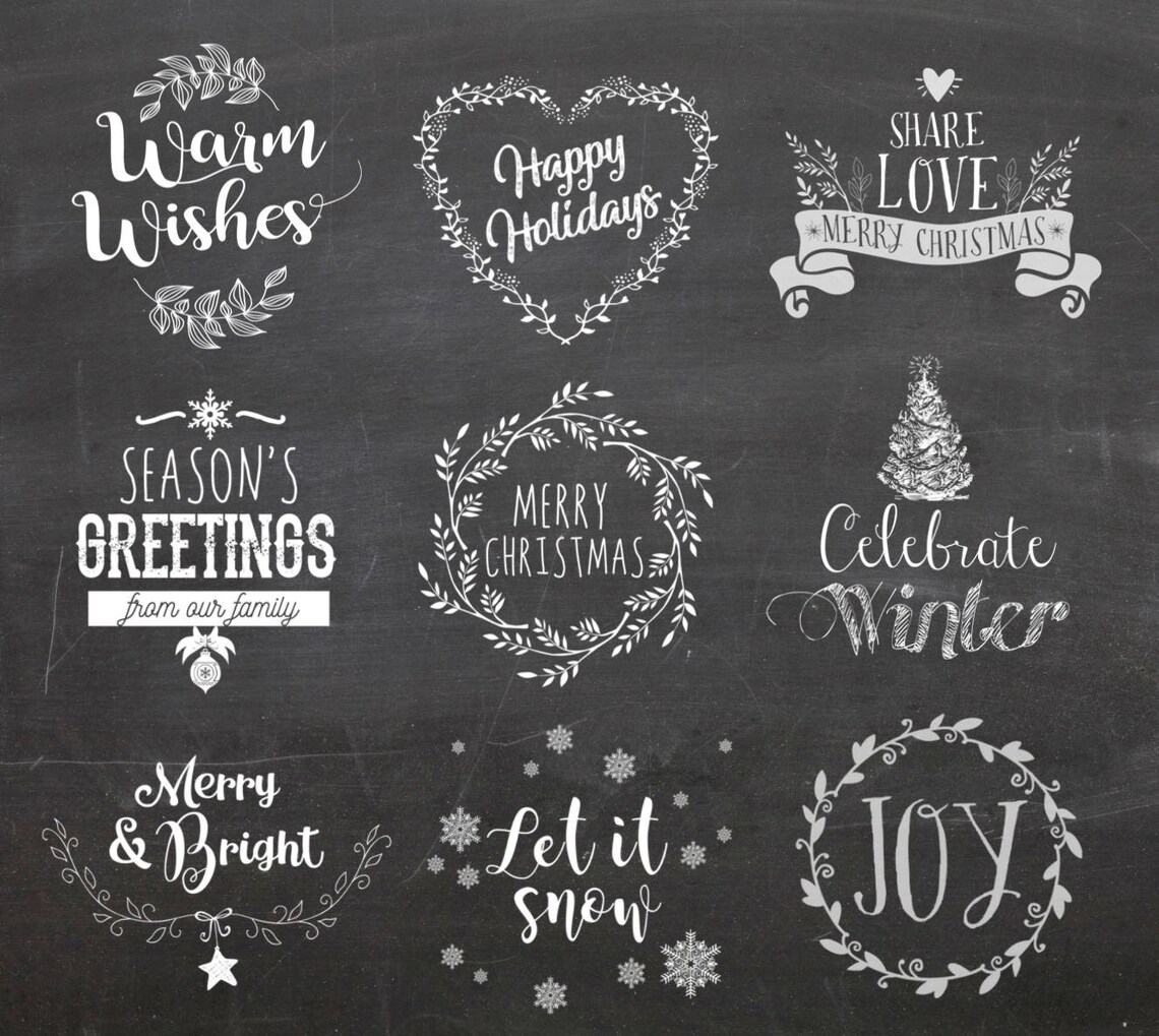 Christmas Photography Overlays , Word Art, Photo Quotes, Holiday Photo ...