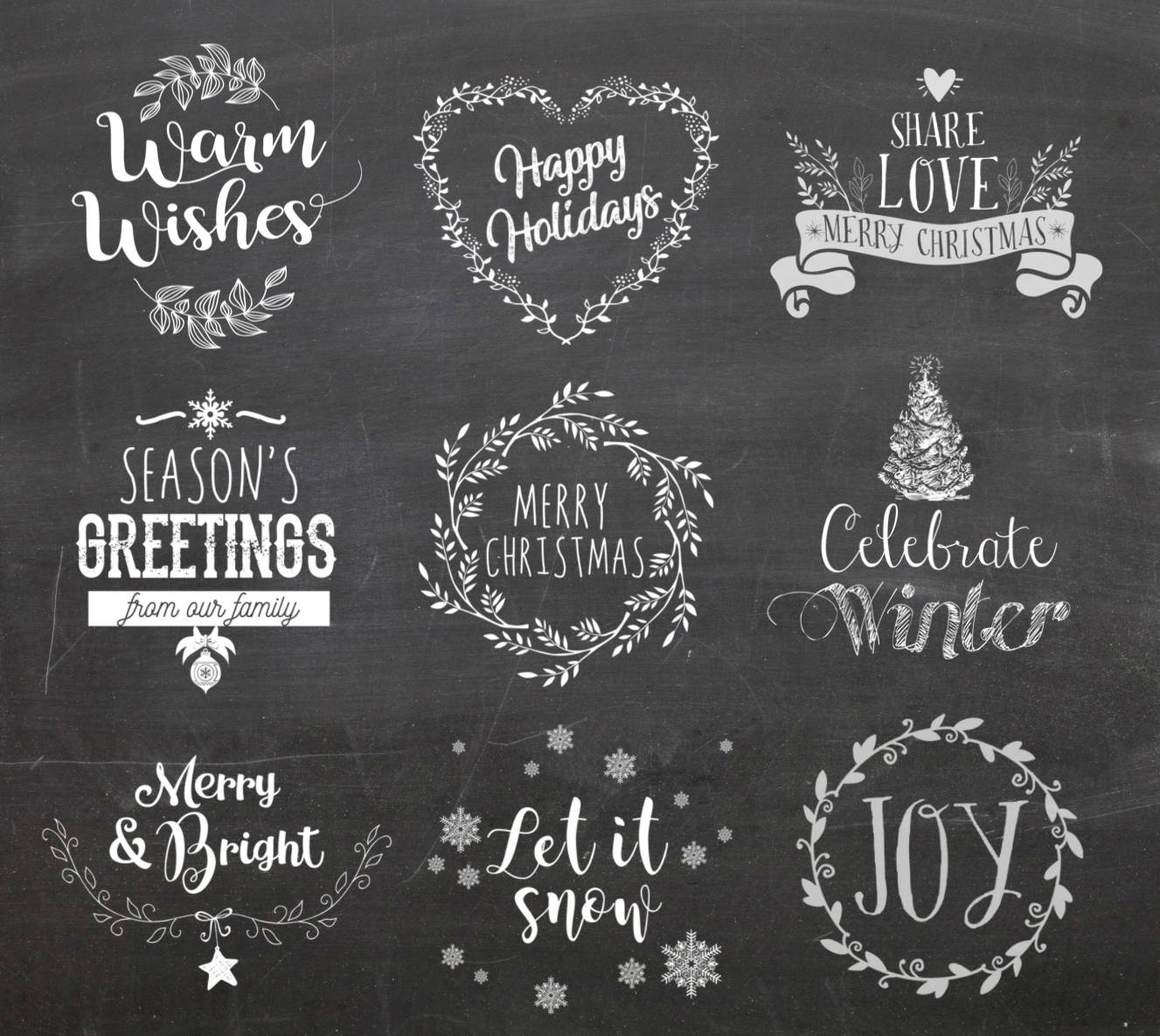 Christmas Photography Overlays , Word Art, Photo Quotes, Holiday Photo ...