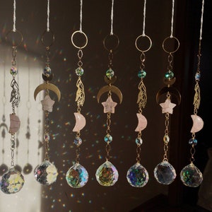 Long Hanging Suncatcher Brass Metal Messing Gold Hippie Sun Catcher ...