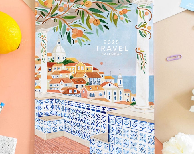 2025 Sarah Frances Calendar - 2025 Wall Calendar - 2025 Travel Calendar ...