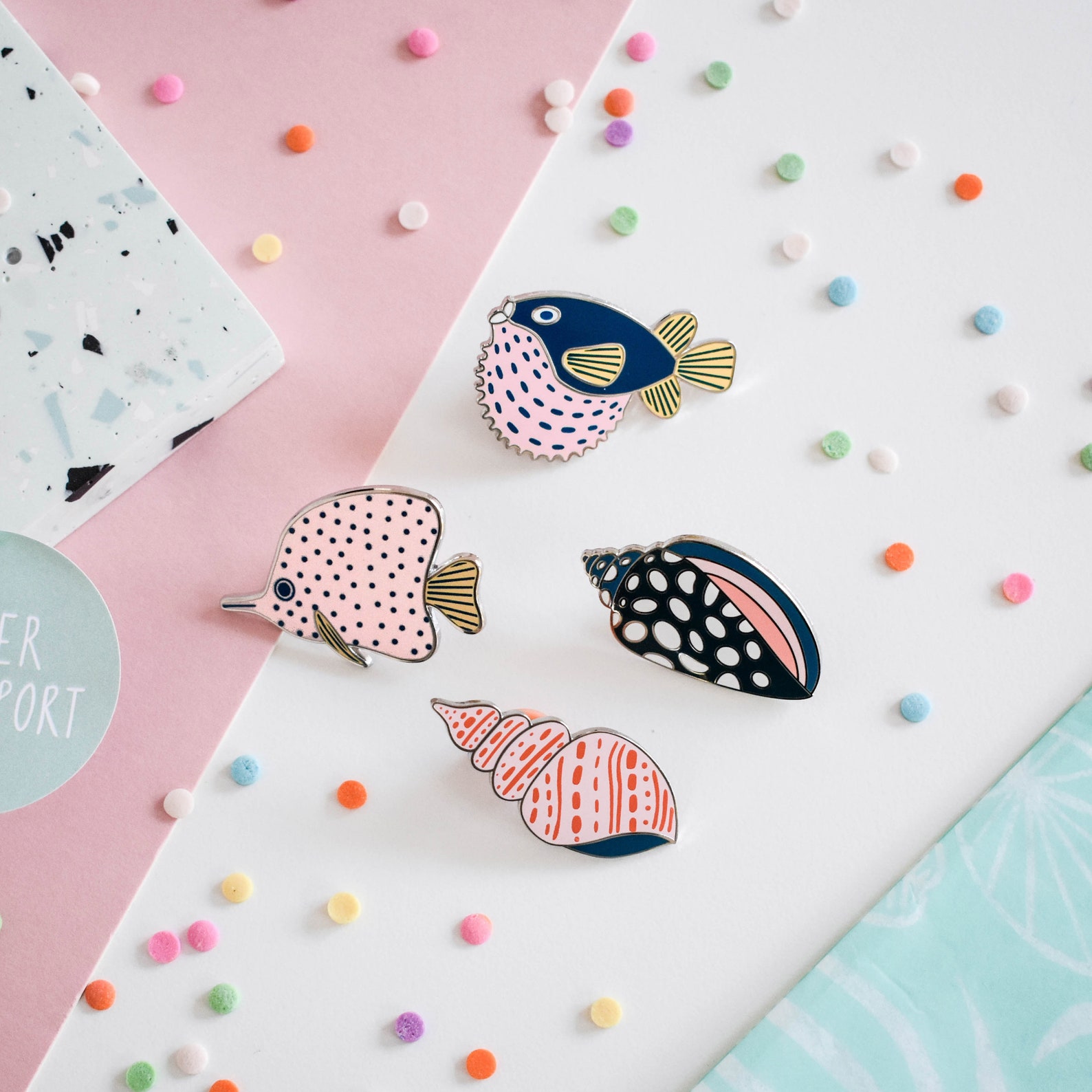 Spotted Shell Enamel Pin Lapel Pin Hard Enamel Badge Cute | Etsy