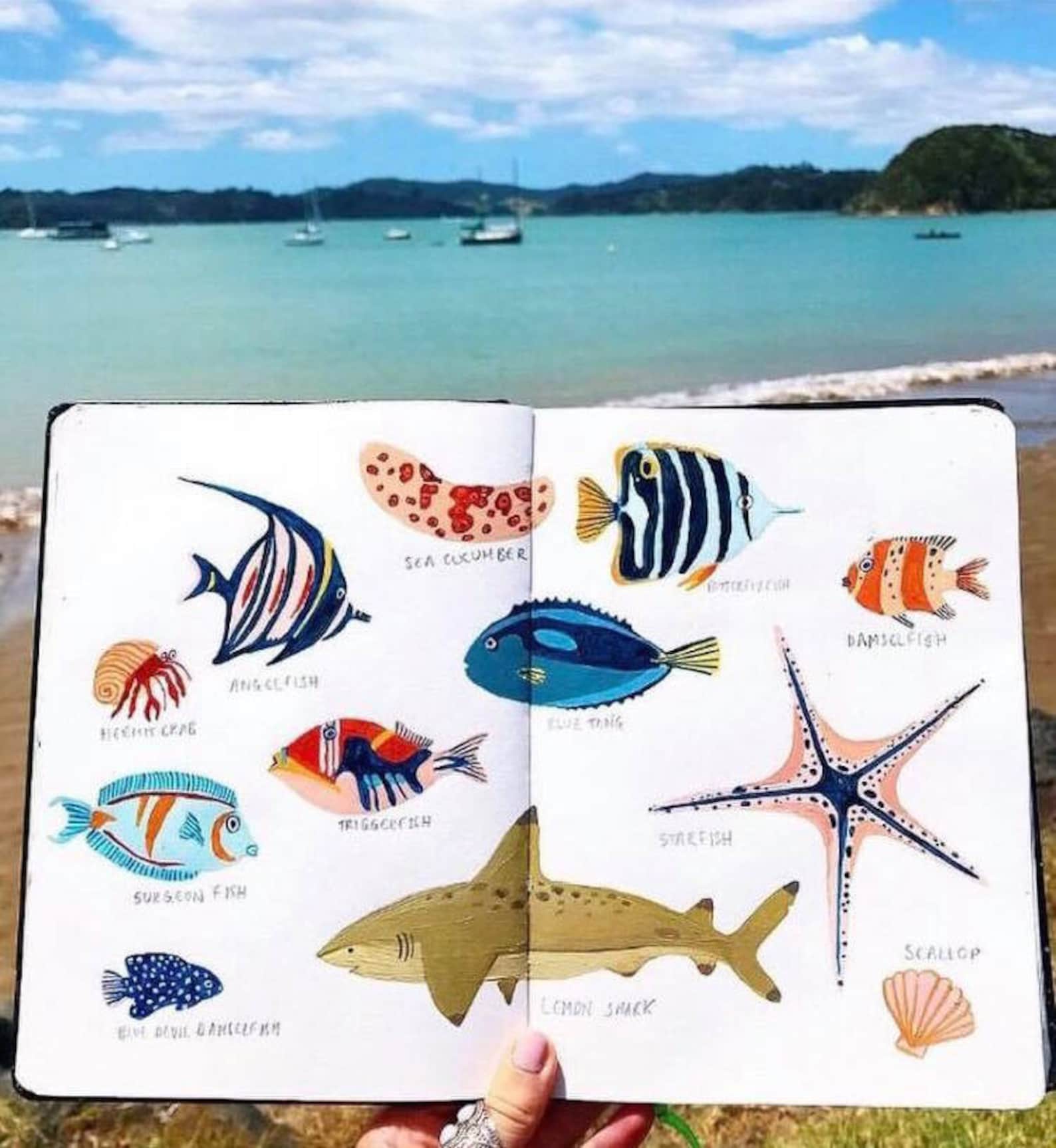 Fiji Sea Life Print Under the Sea Coral Reef Fish Print - Etsy España
