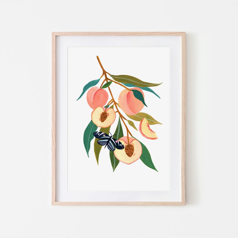 Peach Print - Etsy