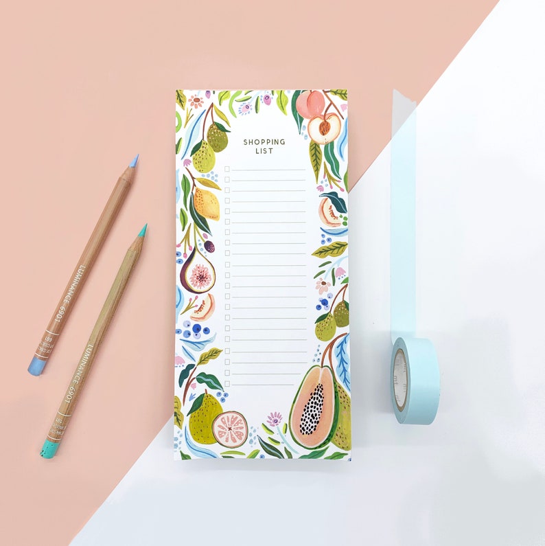 Grocery List Notepad Shopping List Magnetic Notepad Food - Etsy