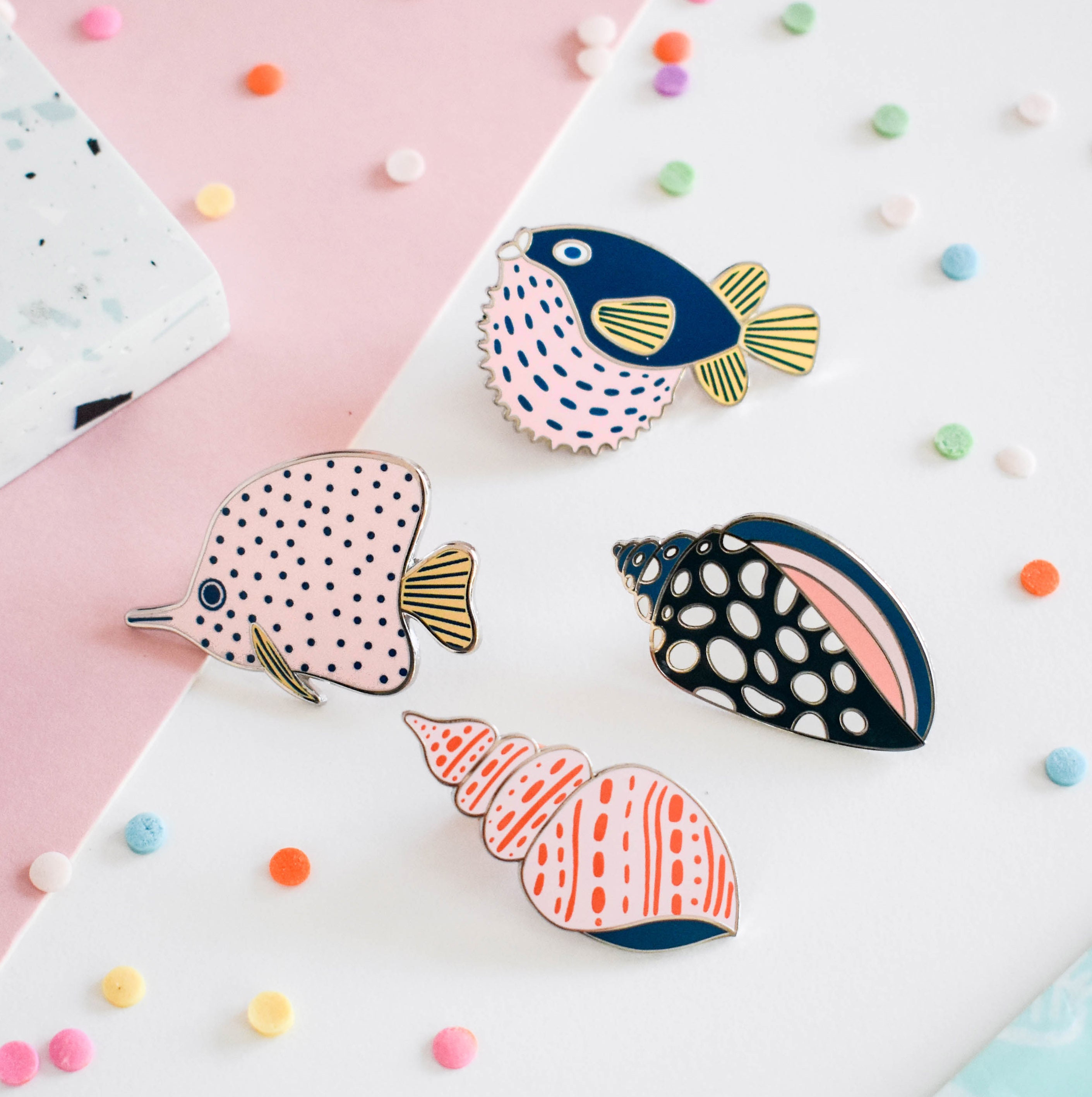 Spotted Shell Enamel Pin Lapel Pin Hard Enamel Badge Cute | Etsy