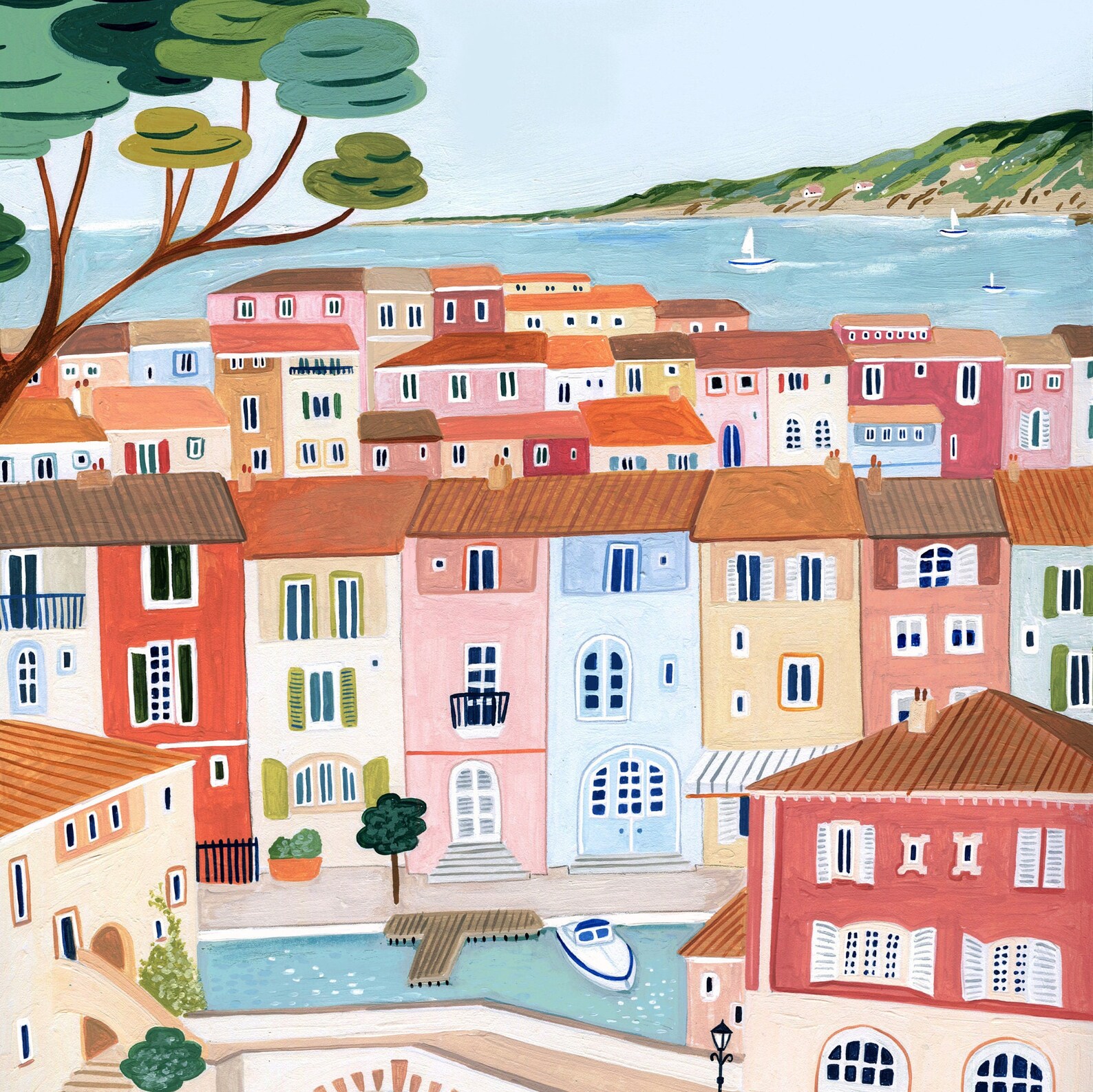 French Riviera Art Print, Port Grimaud, France Wall Art France Travel ...