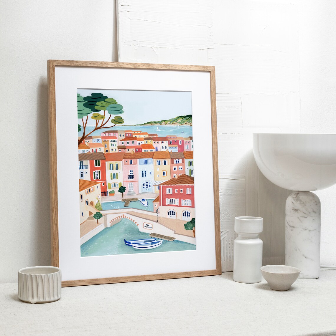 French Riviera Art Print Port Grimaud France Wall Art France | Etsy
