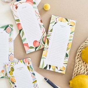 Lemon Grocery List Notepad, Shopping List, Magnetic Notepad, Food ...
