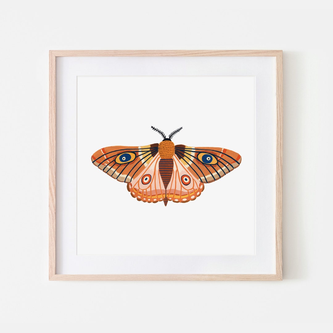 Autumn Moth Print, Insect Print, Butterfly, Nursery Wall Art, Bugs ...