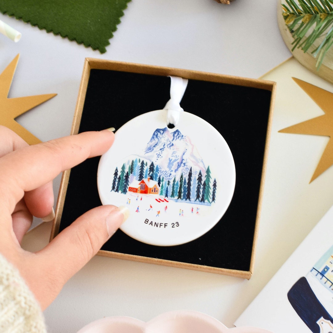 Personalised Banff Christmas Ornament, Ceramic Christmas Tree ...