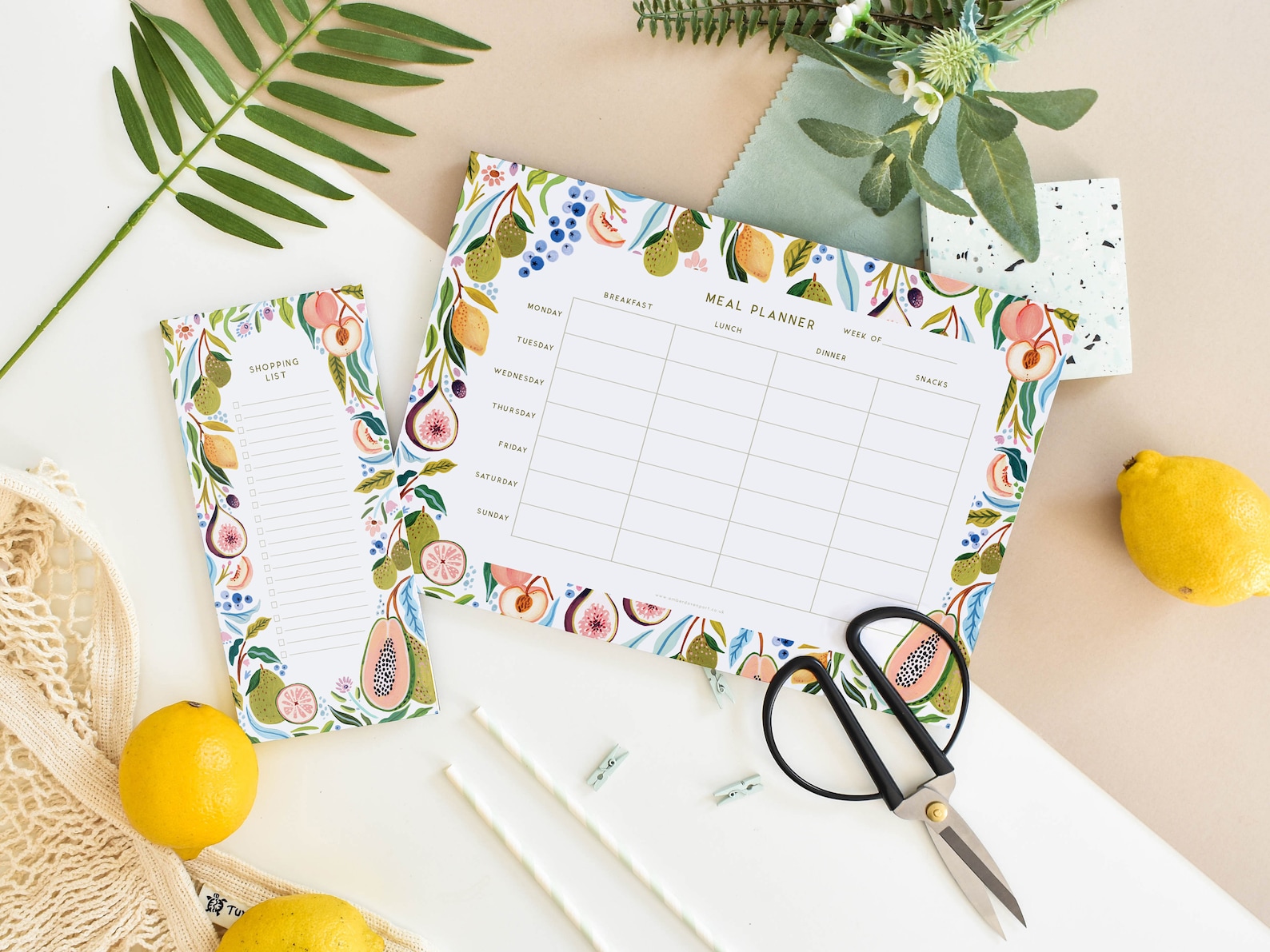 Grocery List Notepad, Shopping List, Magnetic Notepad, Food Planner ...