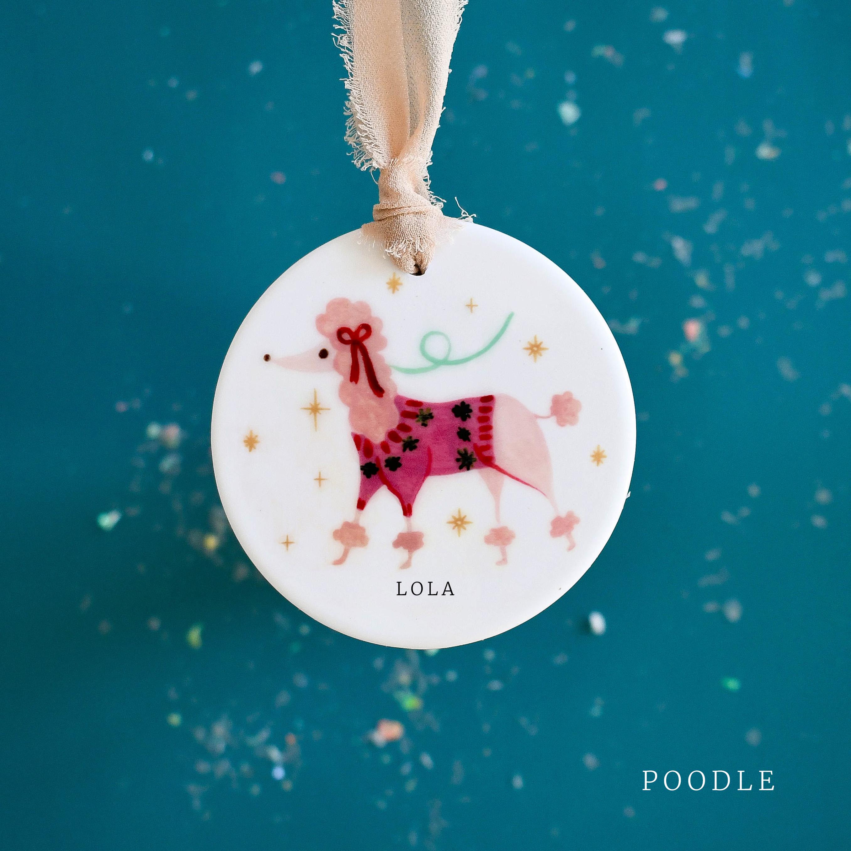 Dog Christmas Ornament Personalized, Multiple Breeds, Pug, Custom ...