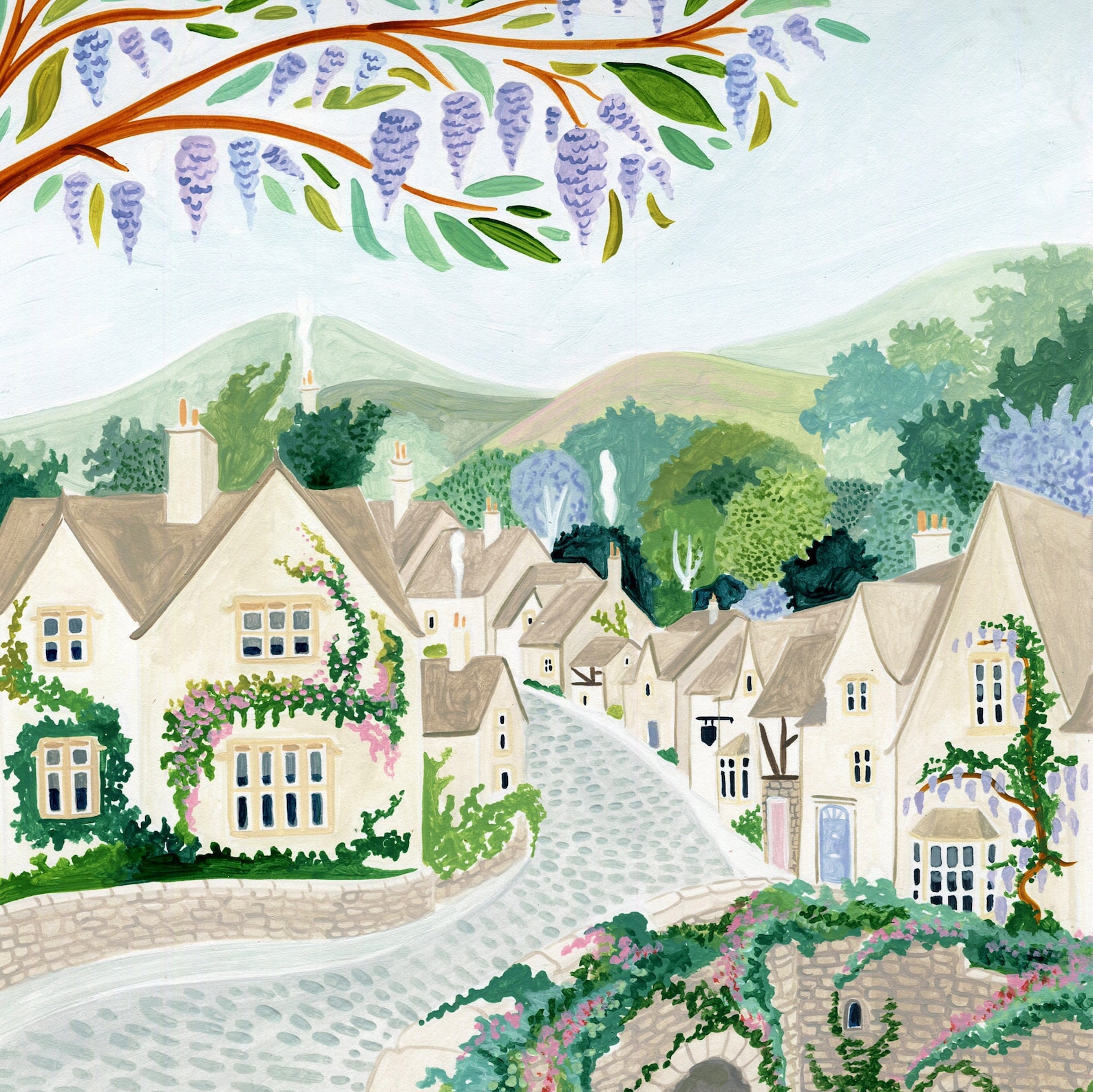 Cotswolds England Art Print, Castle Combe Art Print, English ...