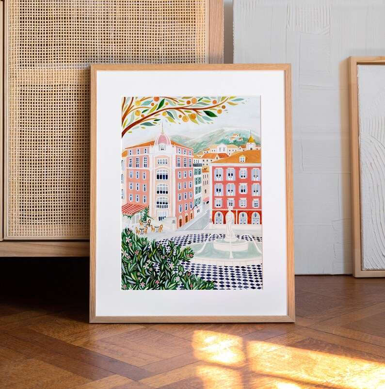 Nice Art Print, French Riviera Art Print, South of France Art Print ...