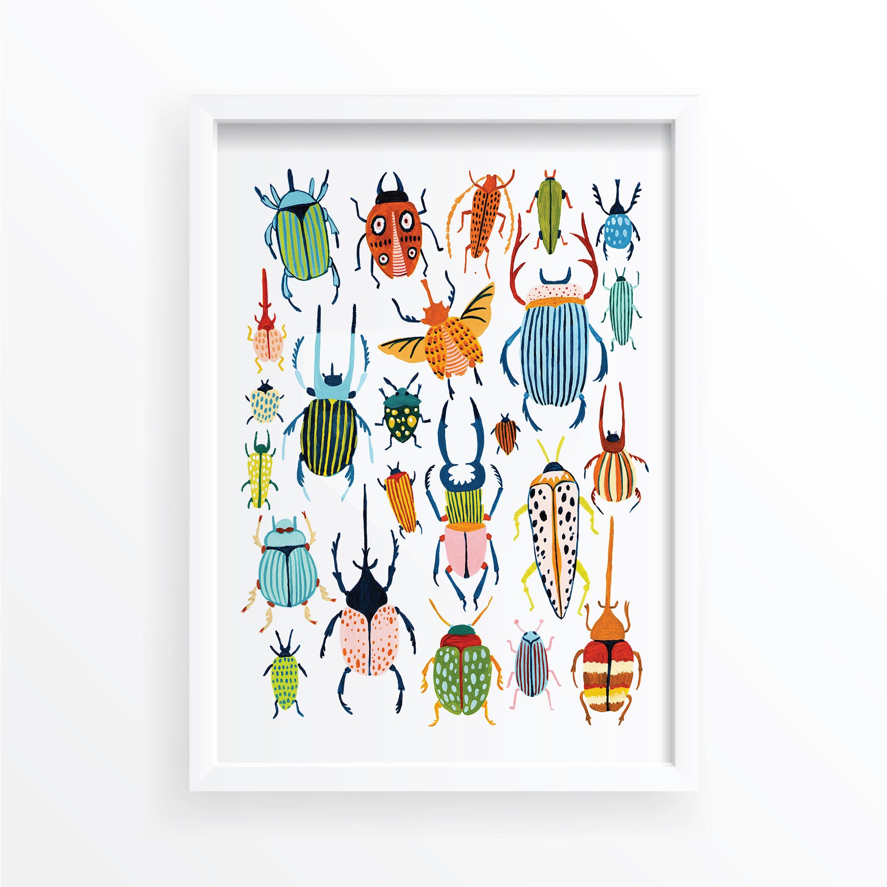 Beetle Print, Insect Print, Nursery Wall Art, Bugs Print, Kids Room ...