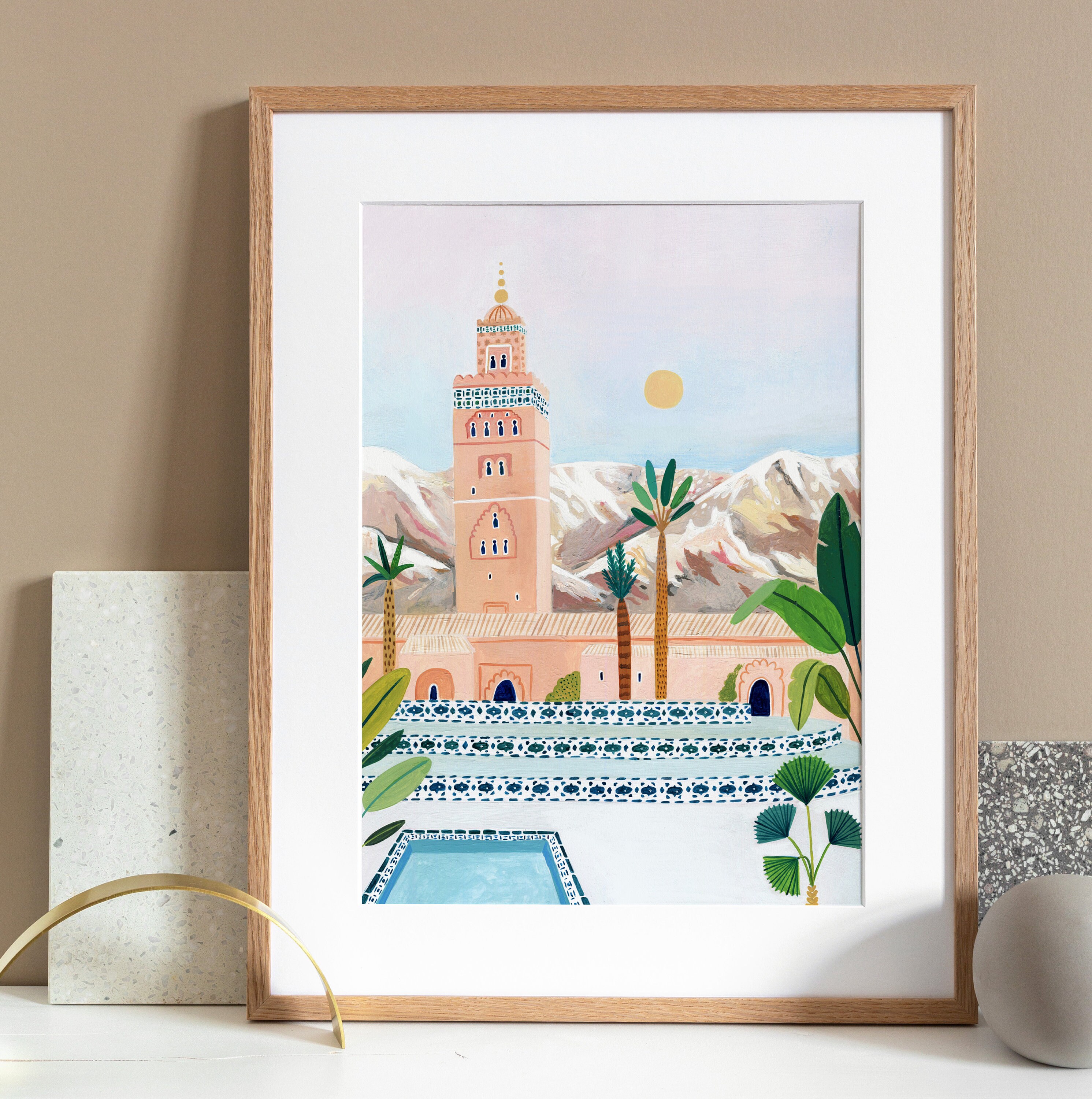 Marrakech Art Print, Morocco Art Print, Marrakech Poster, Travel Print ...