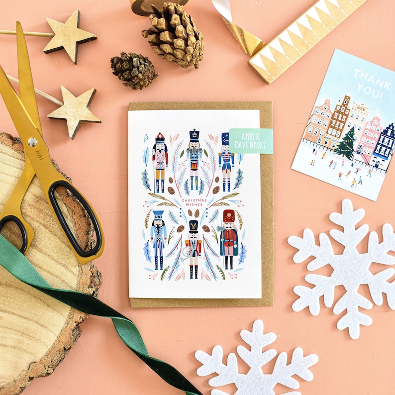 Nutcracker Christmas Card, Traditional Christmas, Holiday Card ...