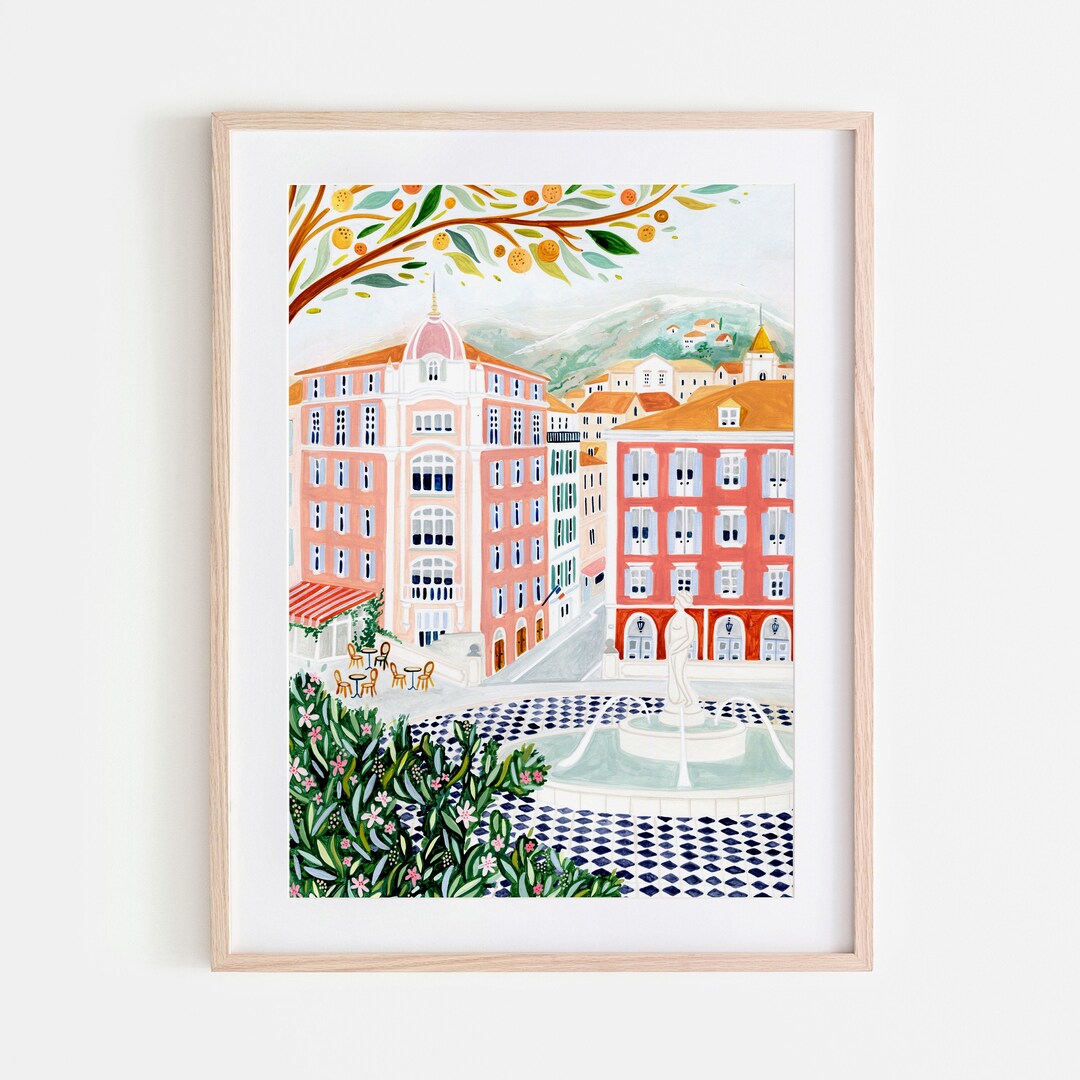 Nice Art Print, French Riviera Art Print, South of France Art Print ...