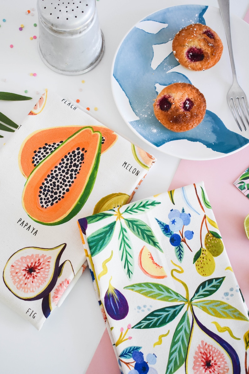 Fig Tea Towel Kitchen Towel Kitchen Decor New Home Gift - Etsy