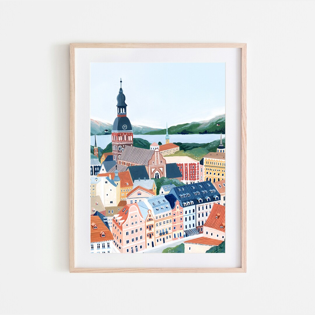 Riga Art Print, Latvia Wall Art, Riga Poster, Travel Gift, Travel ...